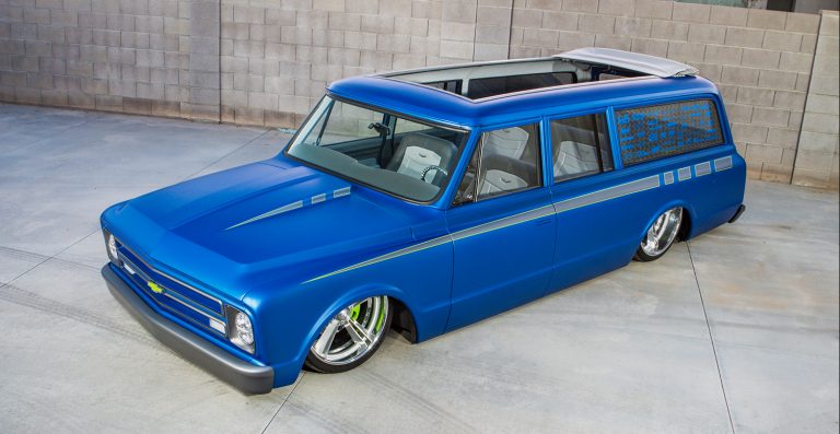Bagged and Bodydropped ’68 Chevy Suburban