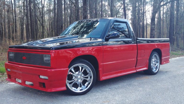 Slammed Silverado with a 2018 Cadillac Escalade conversion! - Street Trucks