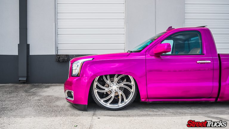 2014 GMC Sierra with Air-ride suspension and 28-inch wheels!