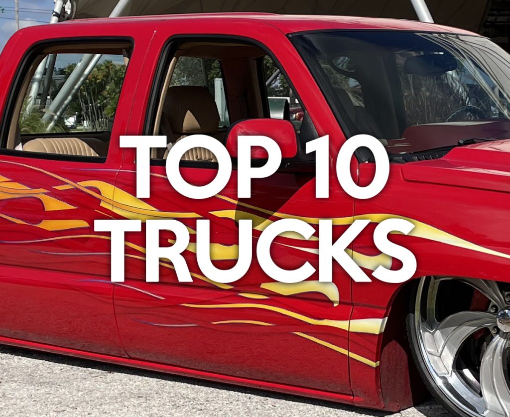 Slammed OBS dually with custom painted flames - Street Trucks