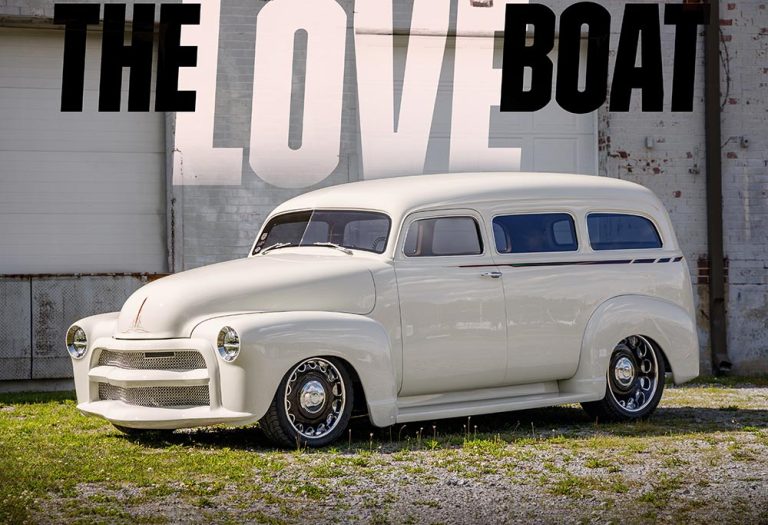 1950 Chevy Suburban with Fat Man Fabrications front