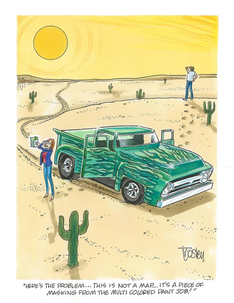 Slammed OBS dually with custom painted flames - Street Trucks