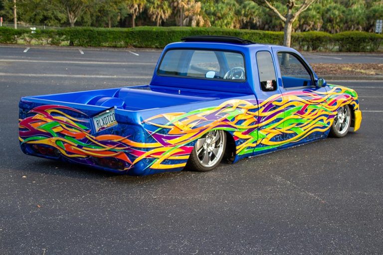 Bagged & Body dropped 1999 Toyota Tacoma - Street Trucks
